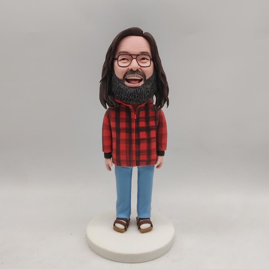 Customized Bob Hairstyle, Realistic Thick Beard Doll, Personalized Men ...