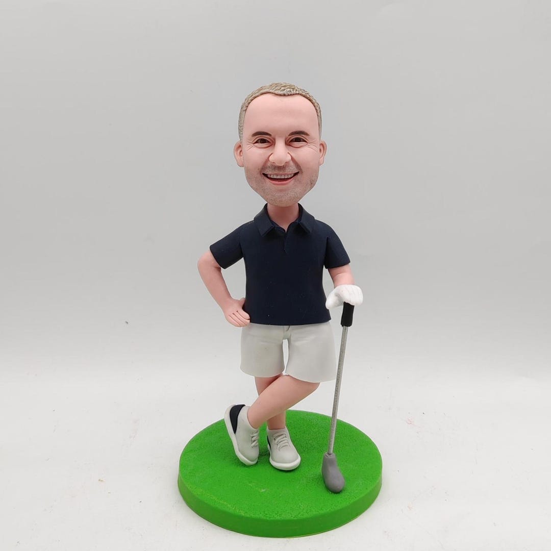 Custom Golf Bobblehead, Personalized Golfer Gift, Polymer Clay Figurine ...