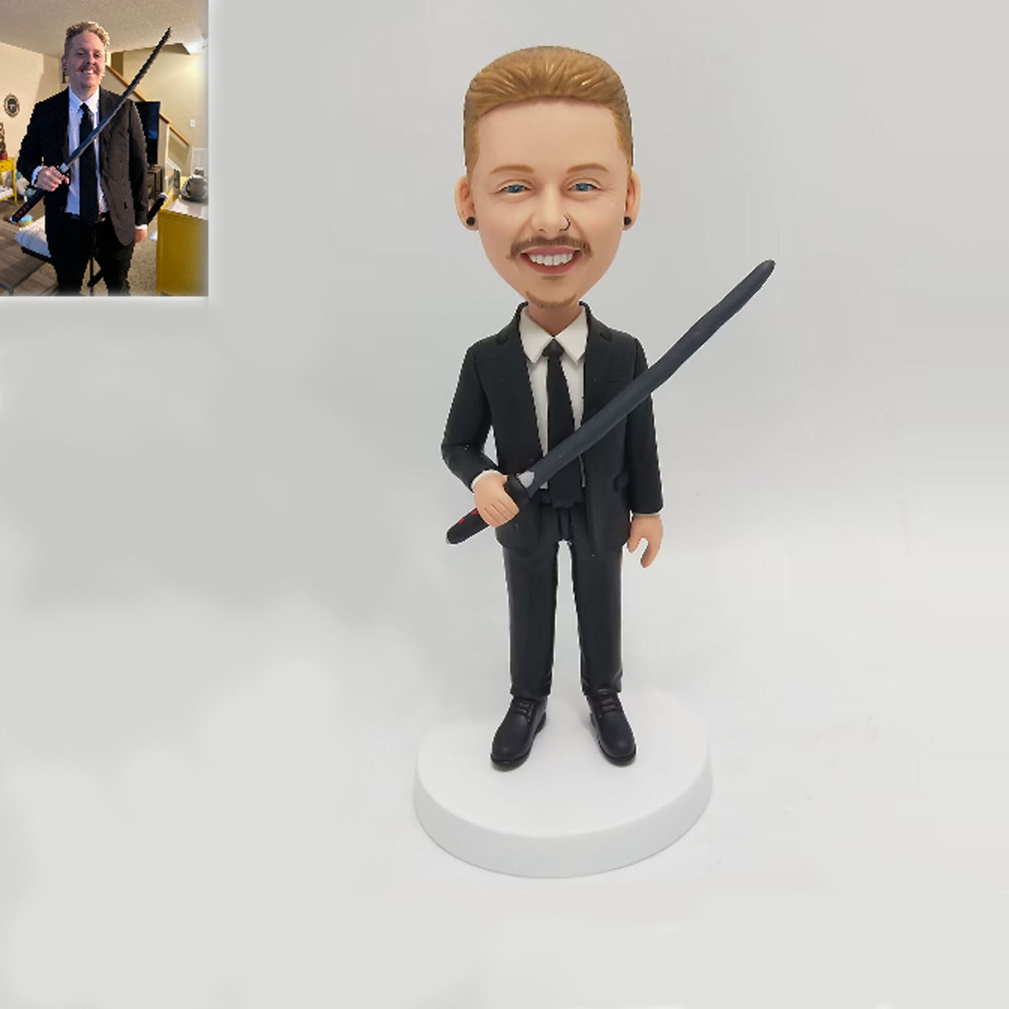 Custom Bobblehead Figurine, Handmade Polymer Clay, Personalized Gift ...