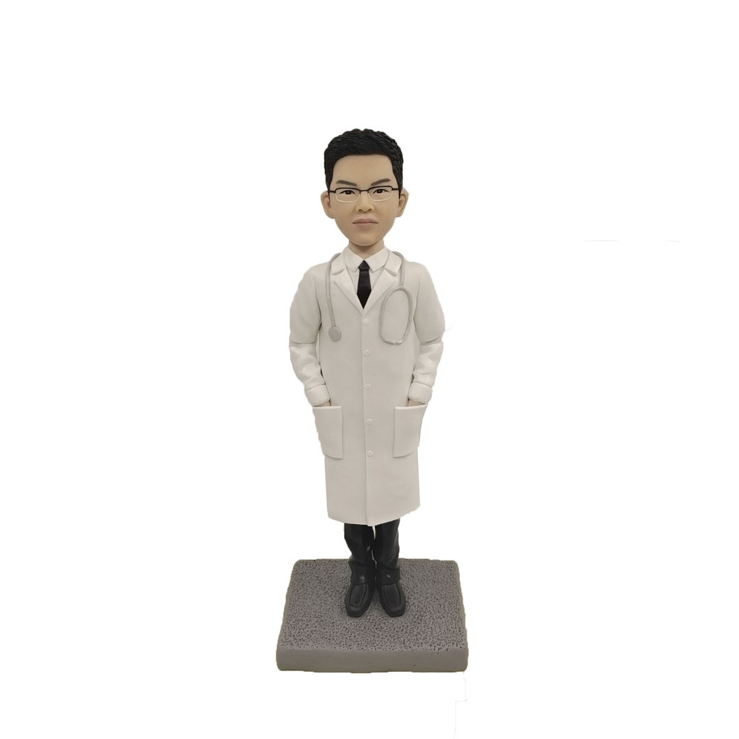 Custom Doctor Bobblehead, Personalized Male Doctor Statues ...