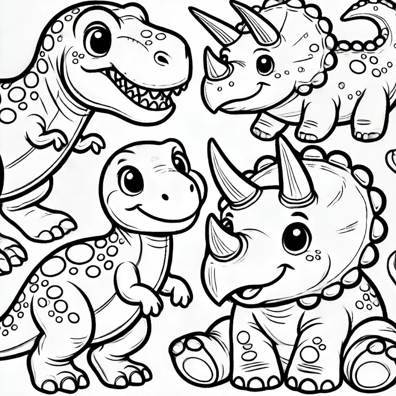 Coloring Book - Dinosaurs and Their World: Fun & Educational- for Kids ...