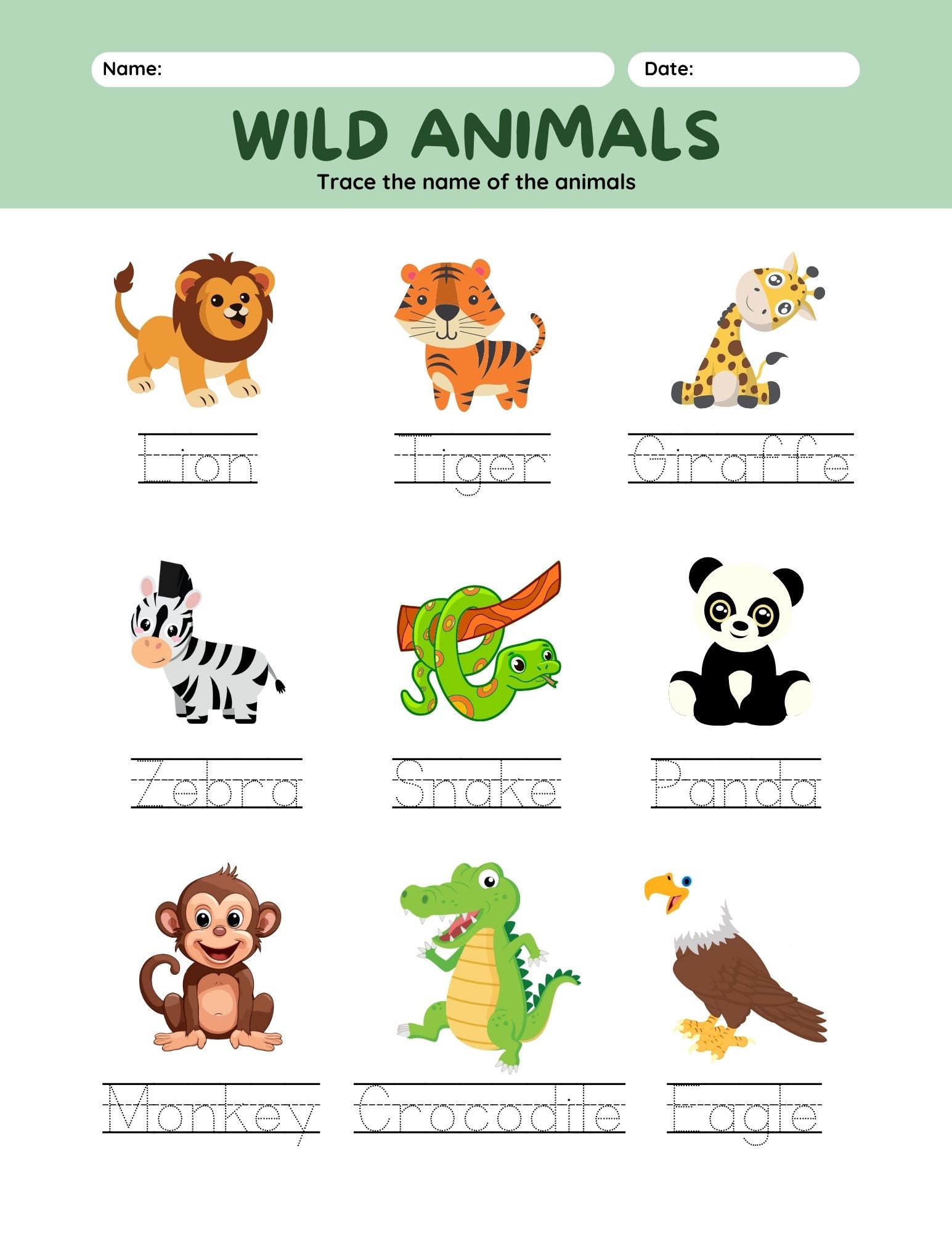 Preschool Worksheets, Identifying and Counting Animals (printable) - Etsy