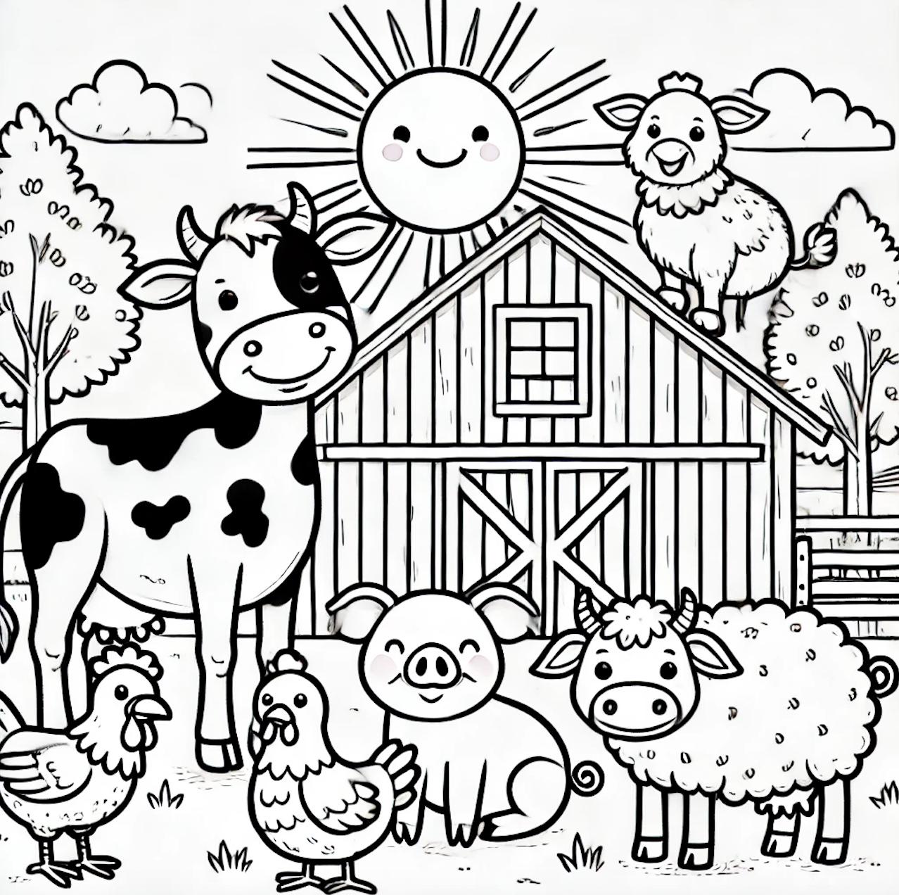 Farmer’s Friends Coloring Book for Kids | Fun Farm Animals and Machines ...