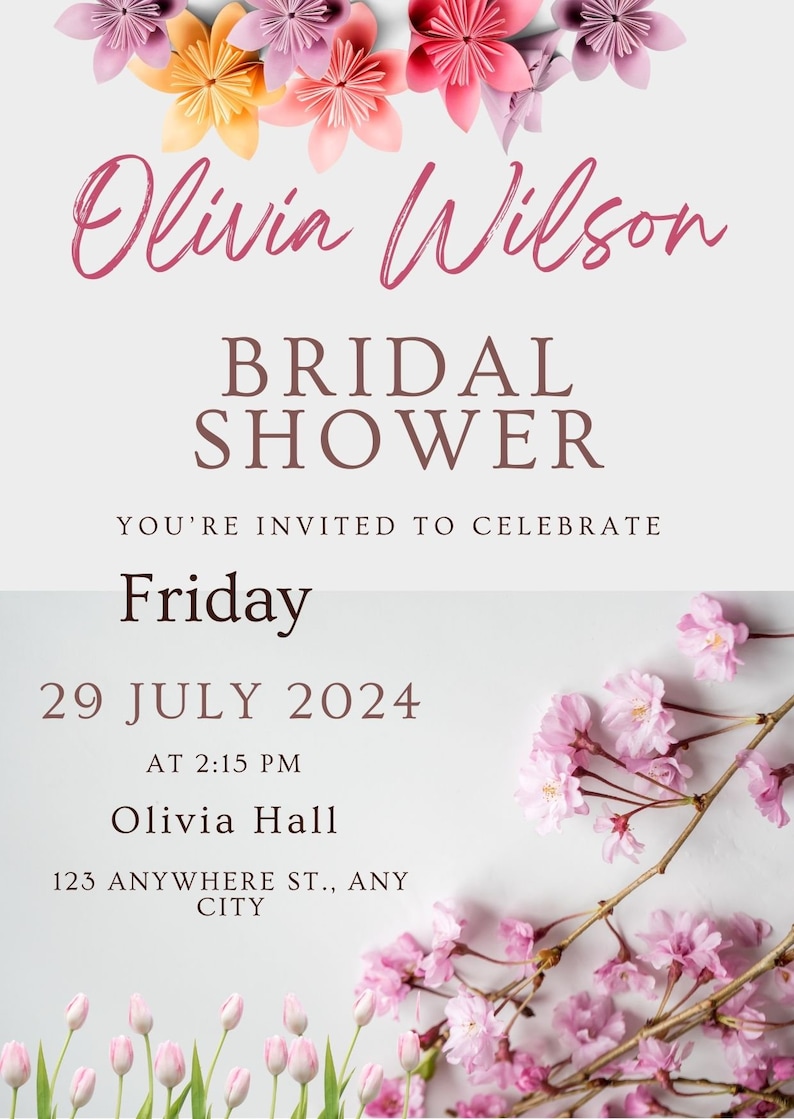 Bridal Shower Bundle: Editable Digital Downloads of Multiple ...