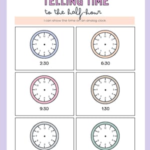 Comprehensive Telling Time Worksheets – Master Clock Reading Skills - Etsy