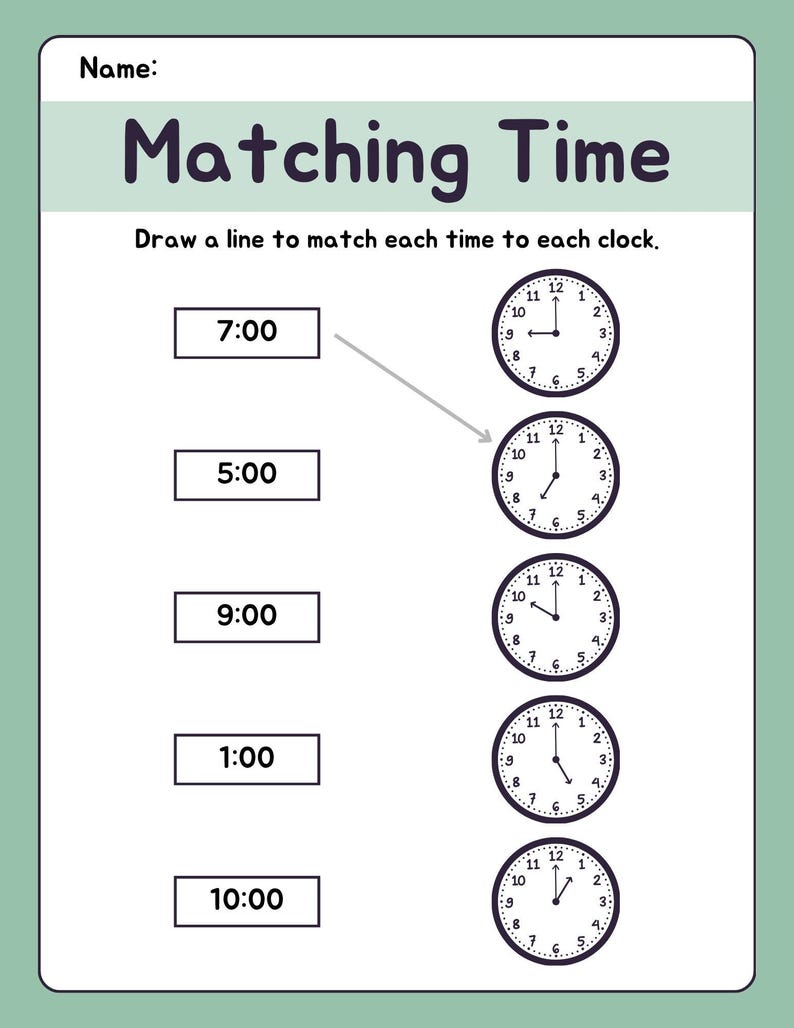 Comprehensive Telling Time Worksheets – Master Clock Reading Skills - Etsy