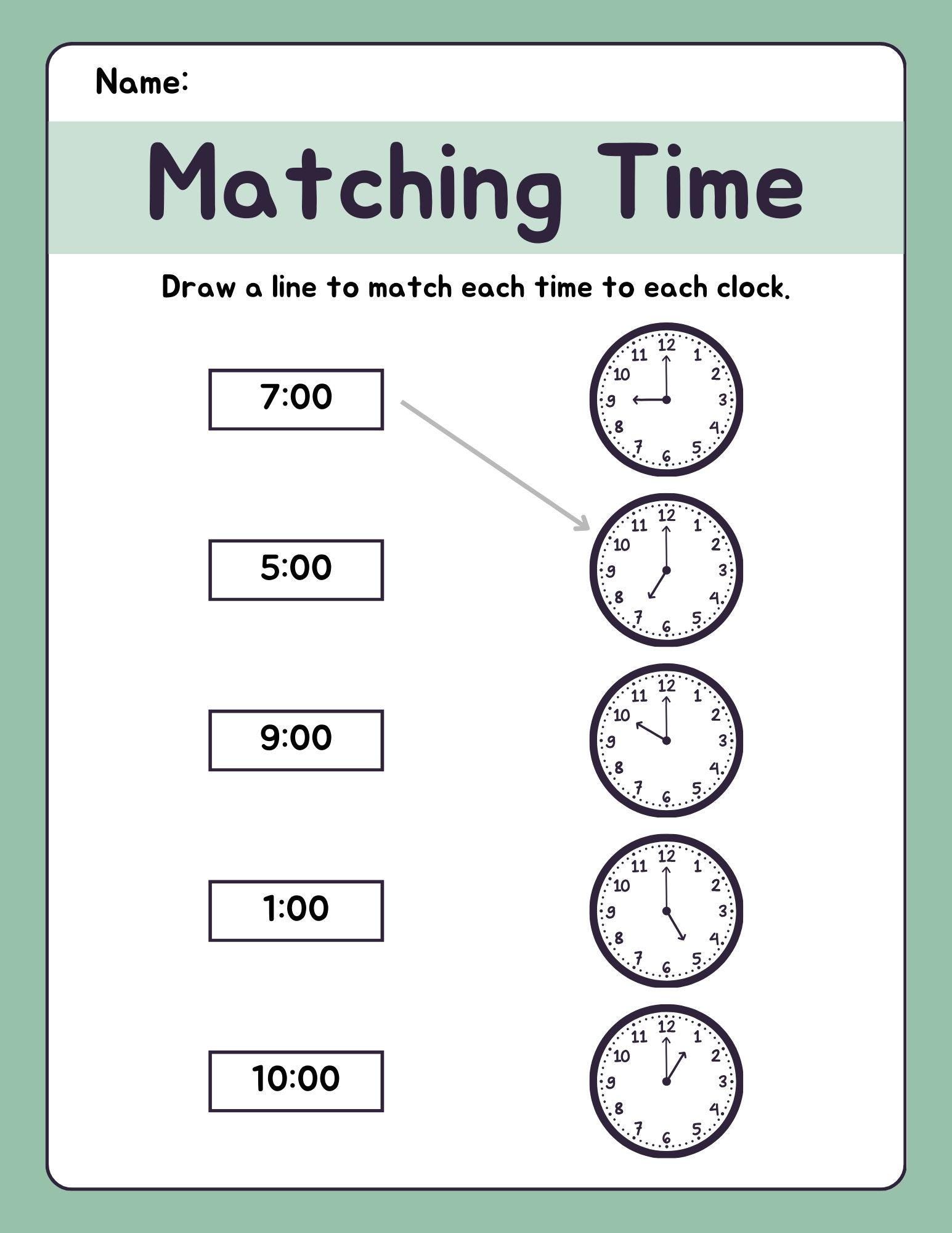 Comprehensive Telling Time Worksheets – Master Clock Reading Skills - Etsy