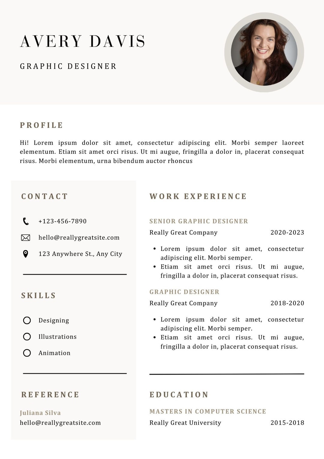 Professional Resume & Cover Letter Bundle - Editable Digital Downloads ...