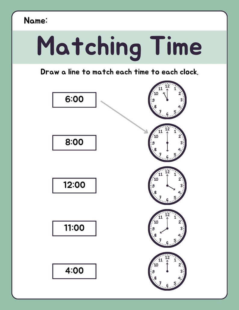 Comprehensive Telling Time Worksheets – Master Clock Reading Skills - Etsy