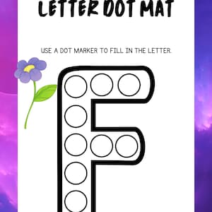 Preschool Letter Dot Mat Upper Case - Interactive Learning Made Fun ...