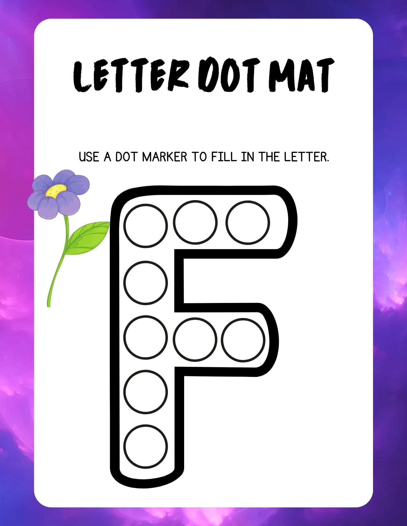 Preschool Letter Dot Mat Upper Case Interactive Learning Made Fun ...