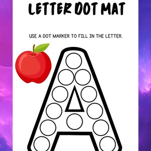 Preschool Letter Dot Mat Upper Case - Interactive Learning Made Fun ...