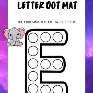 Preschool Letter Dot Mat Upper Case - Interactive Learning Made Fun ...