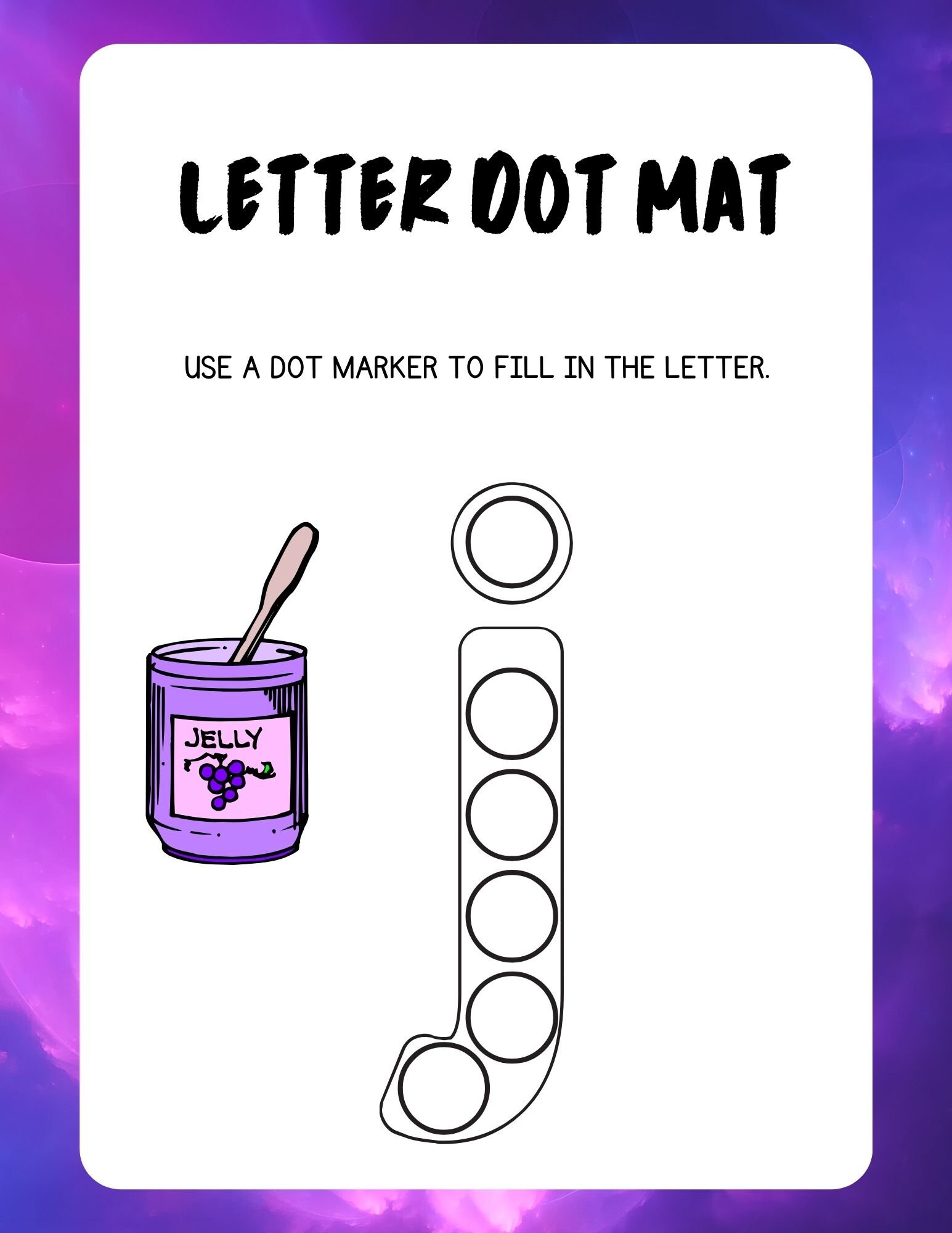 Preschool Worksheets Engage and Educate: Lowercase Alphabet Letter Dot ...