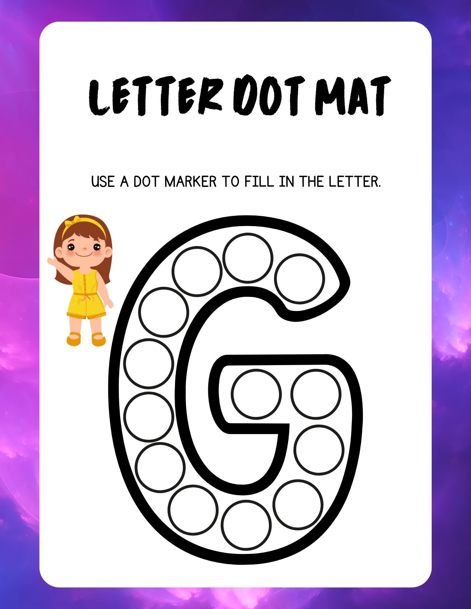 Preschool Letter Dot Mat Upper Case Interactive Learning Made Fun ...