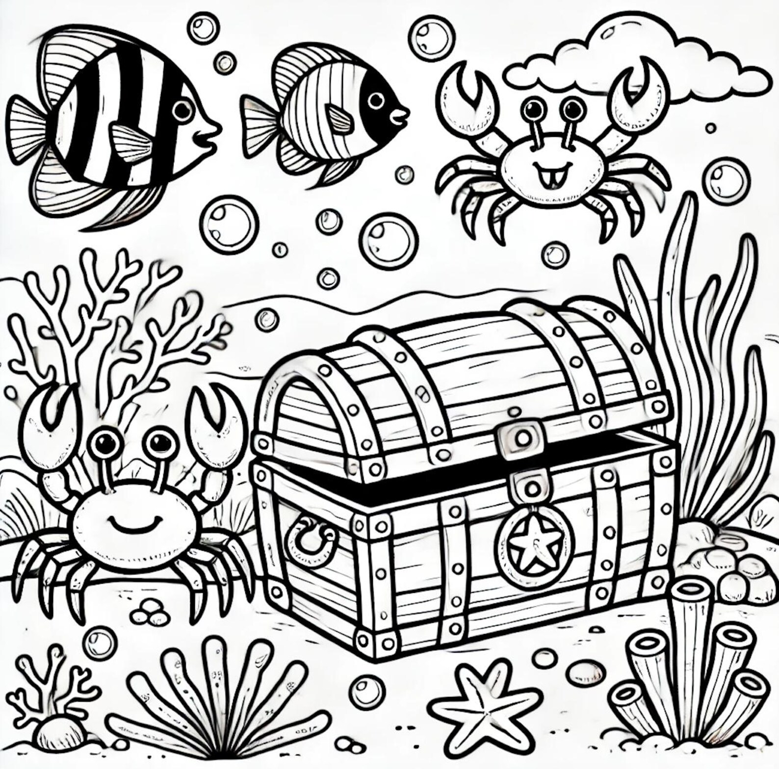 Underwater Adventures Coloring Book for Kids | Fun & Whimsical Sea ...