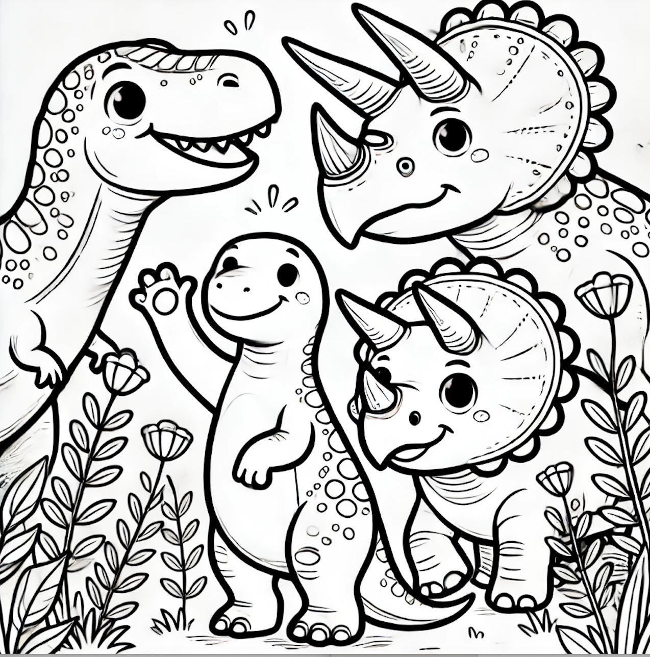 Coloring Book - Dinosaurs and Their World: Fun & Educational- for Kids ...