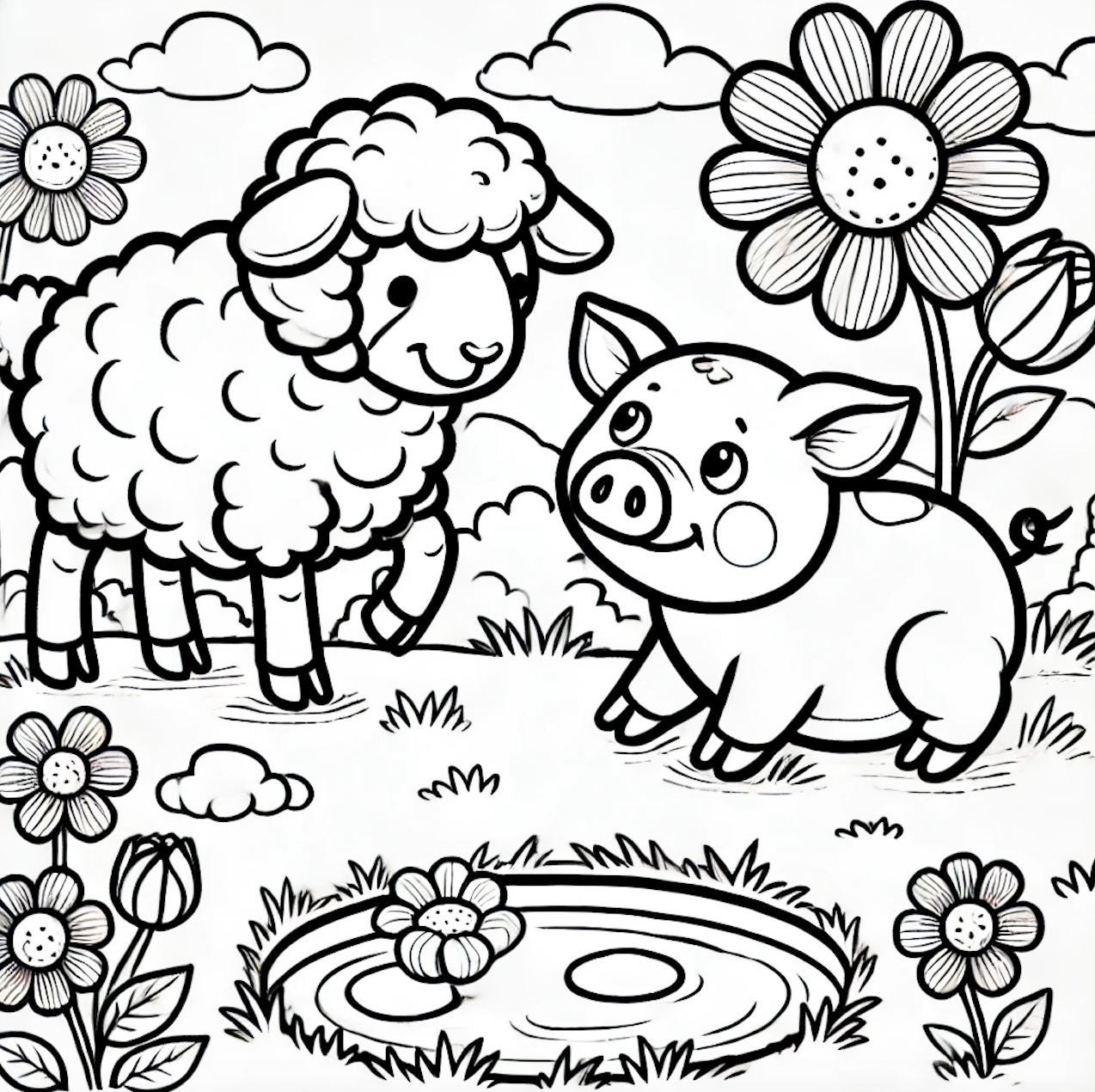 Farmer’s Friends Coloring Book for Kids | Fun Farm Animals and Machines ...