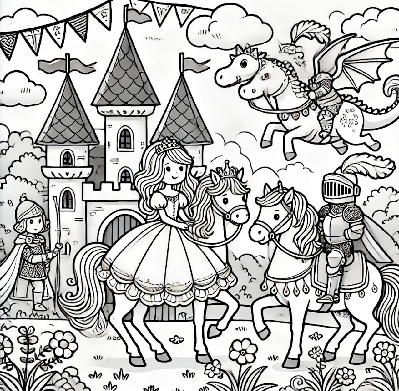 Fantasy Fairy Tales Coloring Book for Kids & Adults | Magical Storybook ...