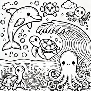 Underwater Adventures Coloring Book for Kids | Fun & Whimsical Sea ...