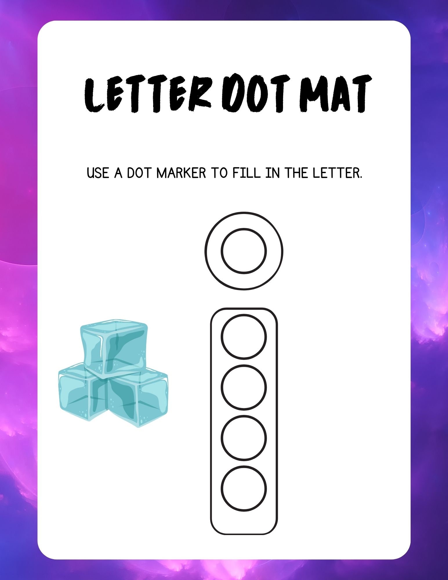 Preschool Worksheets Engage and Educate: Lowercase Alphabet Letter Dot ...