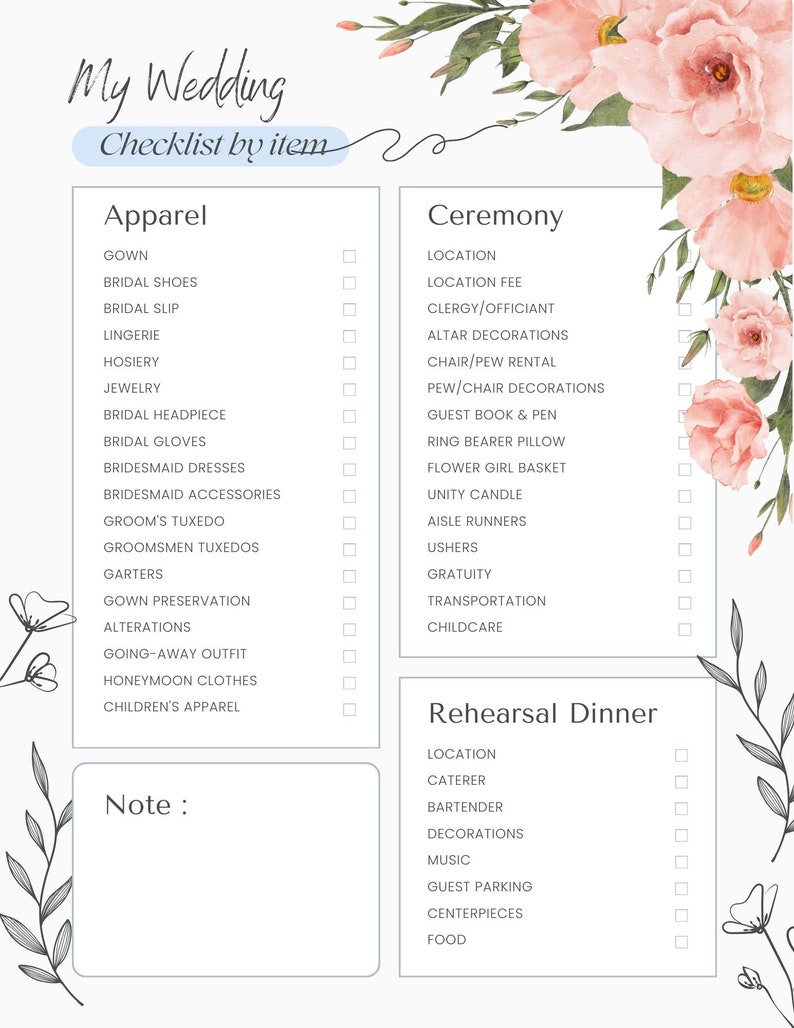 Ultimate Wedding Planning Bundle: 16 Editable Templates for Stress-free ...