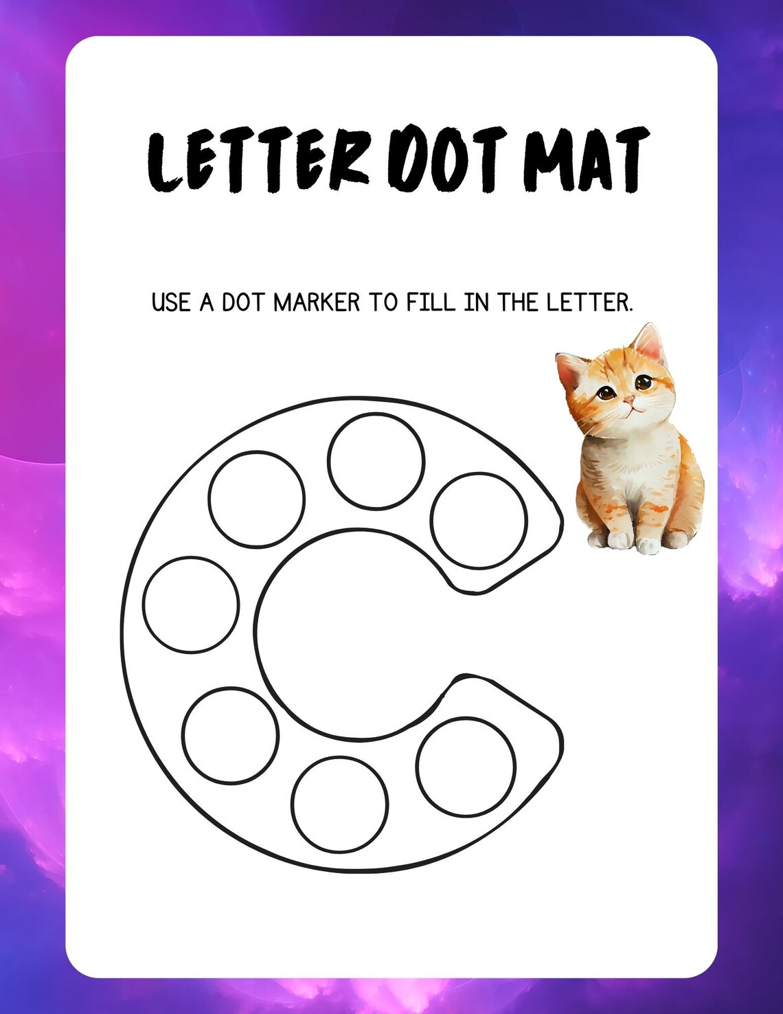 Preschool Worksheets Engage and Educate: Lowercase Alphabet Letter Dot ...