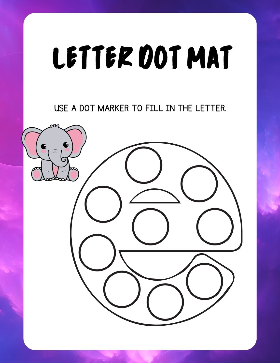 Preschool Worksheets Engage and Educate: Lowercase Alphabet Letter Dot ...
