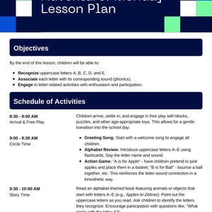 Preschool Alphabet Lesson Plan Printable | 5-day A–J Curriculum With ...