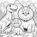 Coloring Book - Dinosaurs and Their World: Fun & Educational- for Kids ...