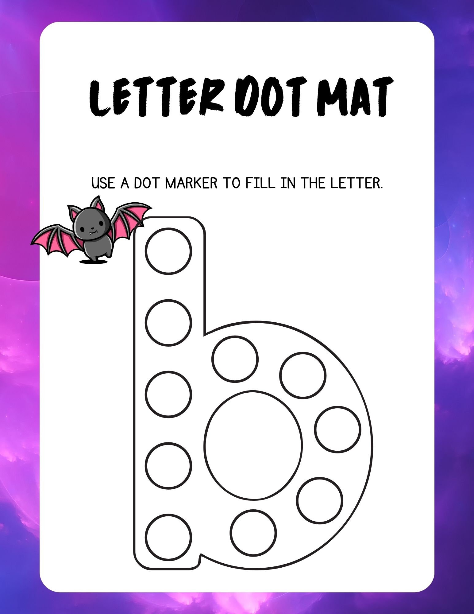 Preschool Worksheets Engage and Educate: Lowercase Alphabet Letter Dot ...