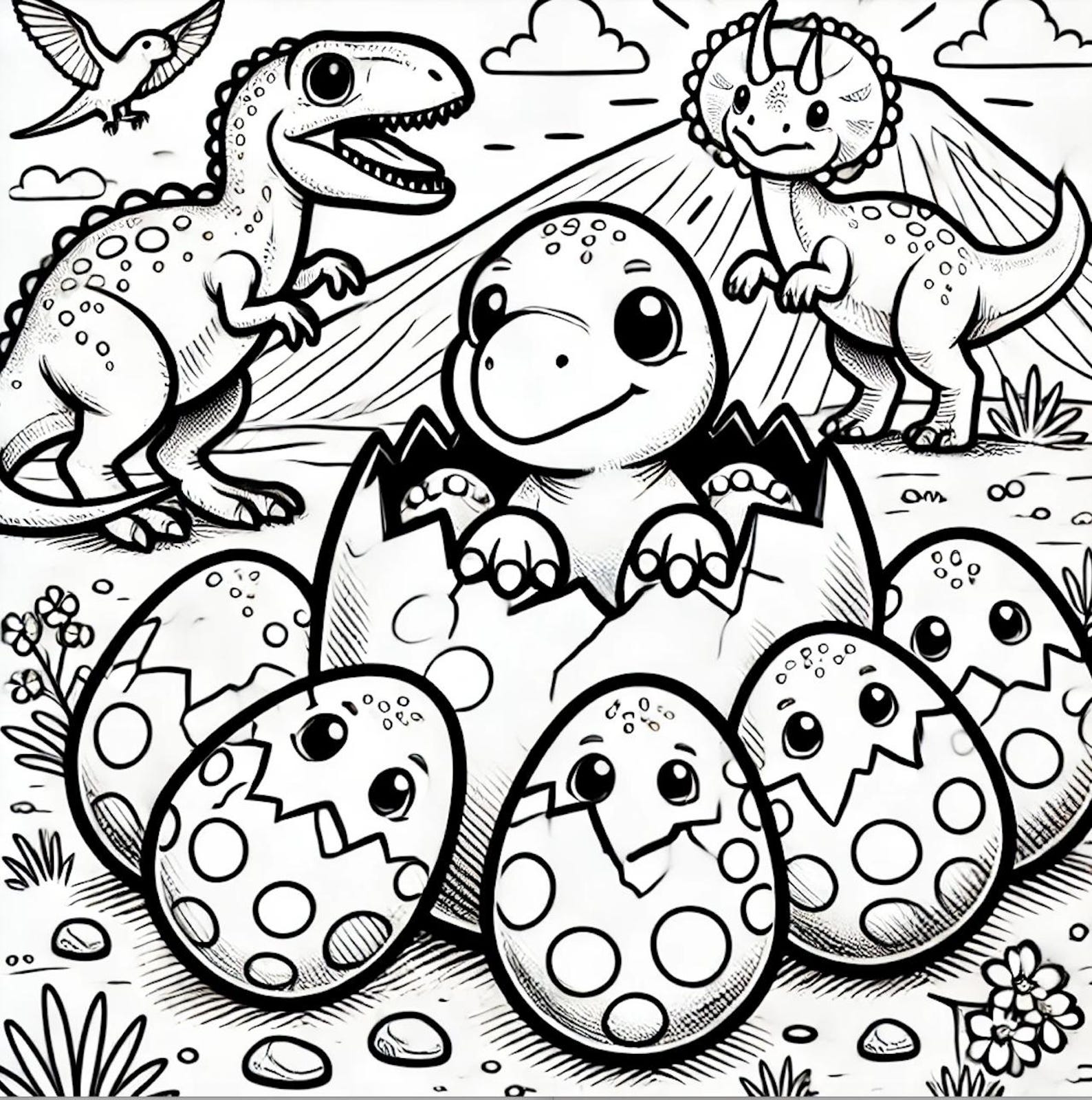 Coloring Book - Dinosaurs and Their World: Fun & Educational- for Kids ...