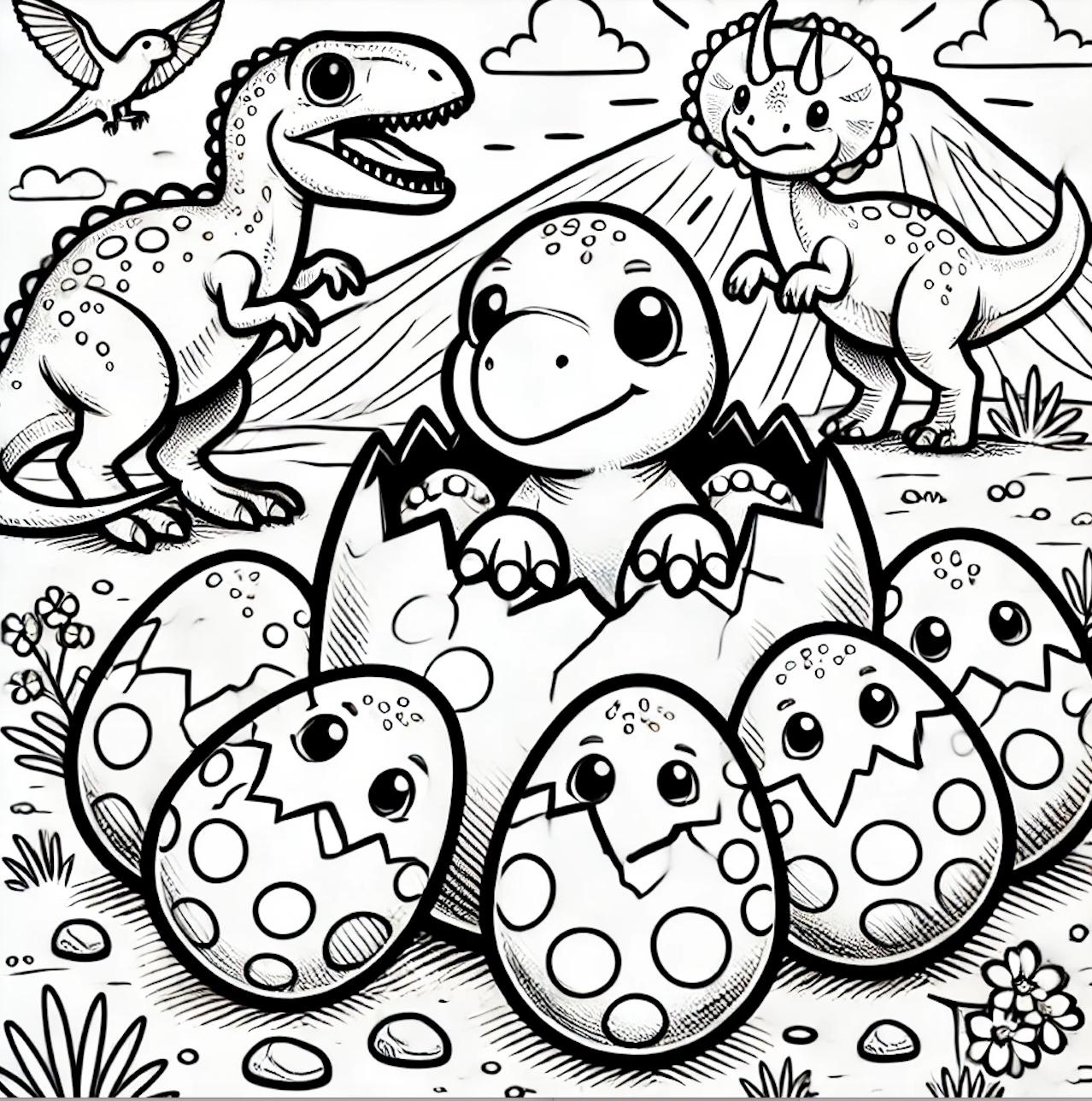 Coloring Book - Dinosaurs and Their World: Fun & Educational- for Kids ...