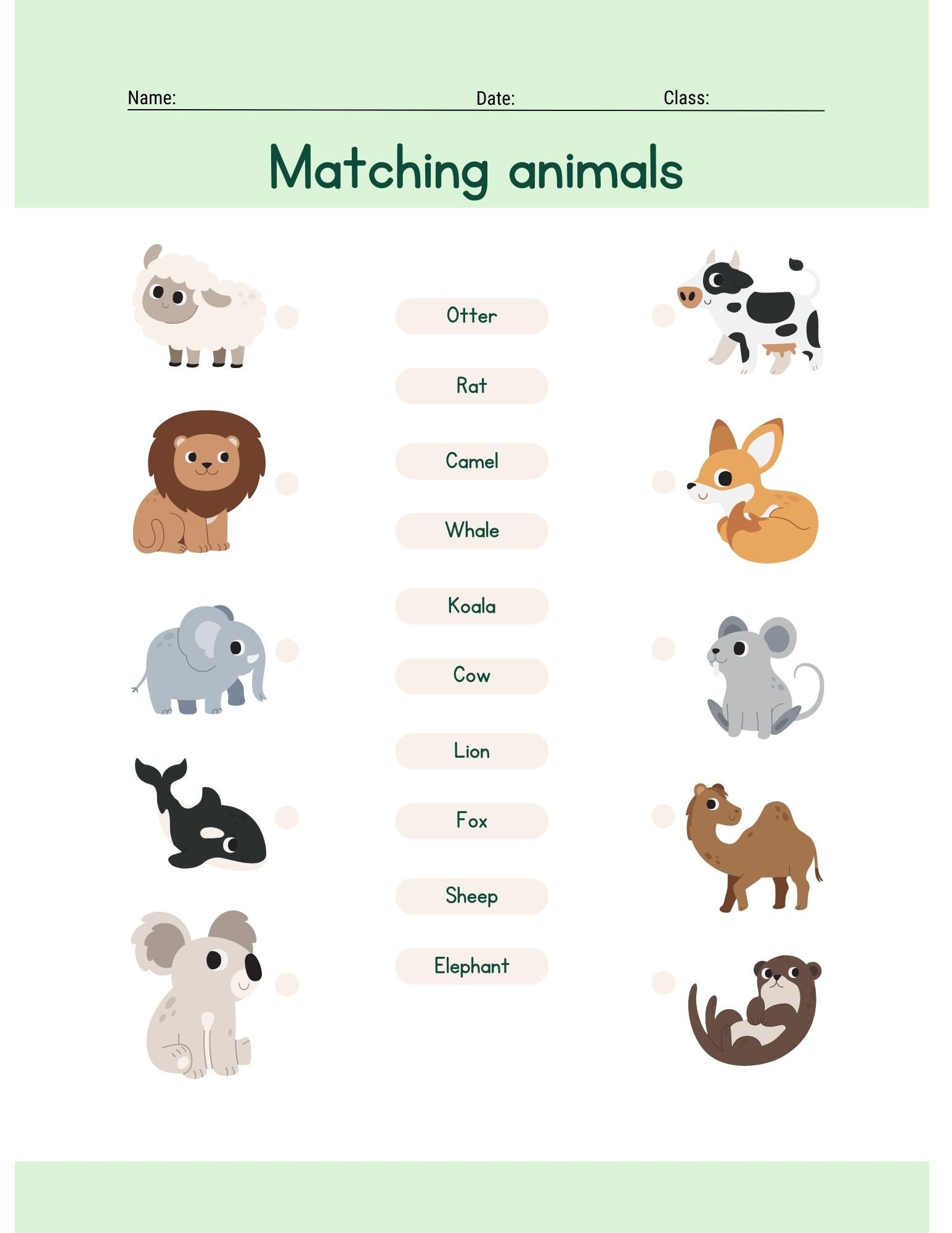 Preschool Worksheets, Identifying and Counting Animals (printable) - Etsy