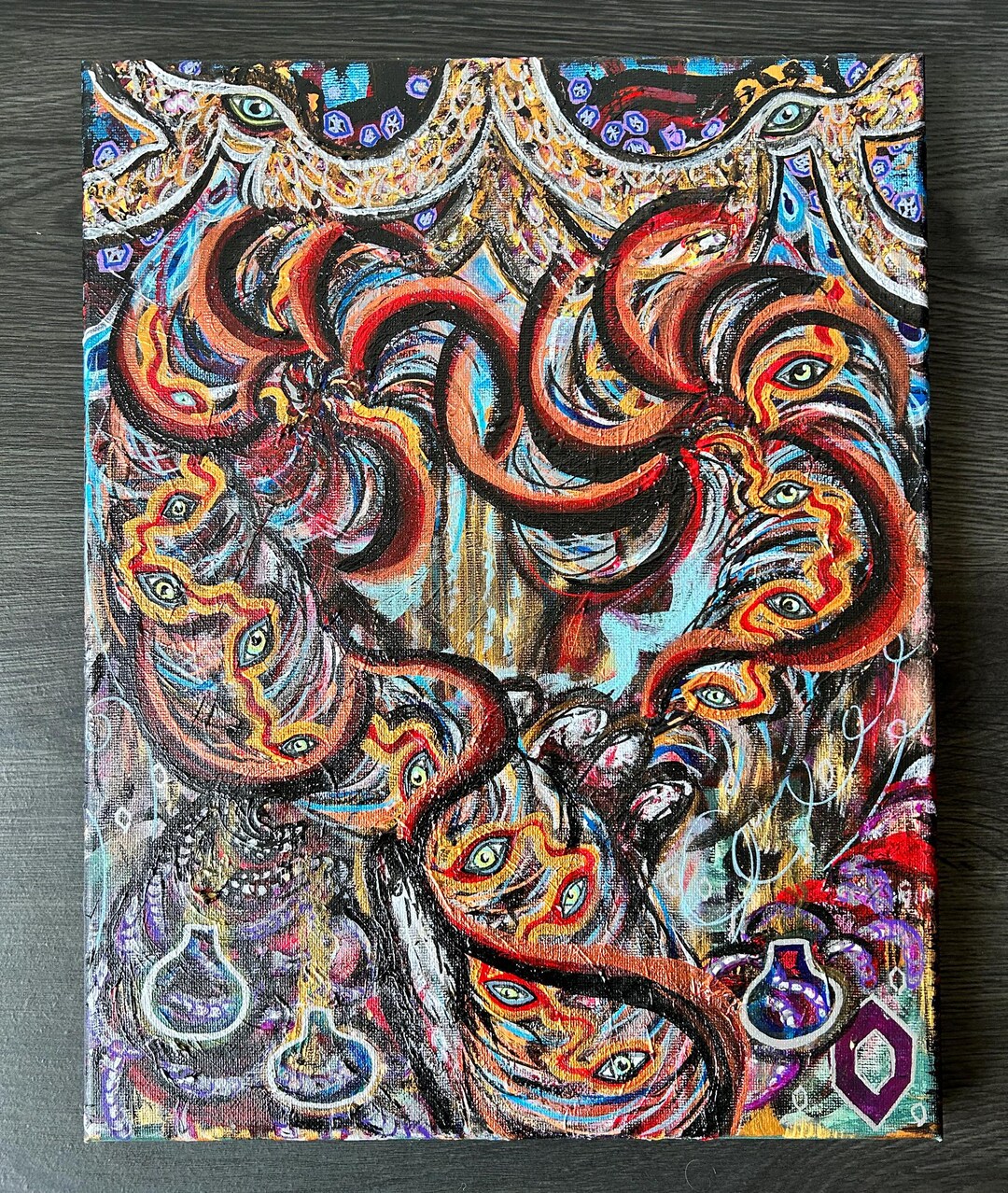 Schizo 10x14 Original Abstract Art - Etsy