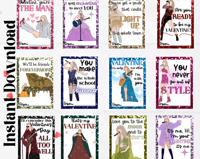 Taylor Swift Valentine, Taylor Swift Valentine Card, Taylor Swift Eras ...