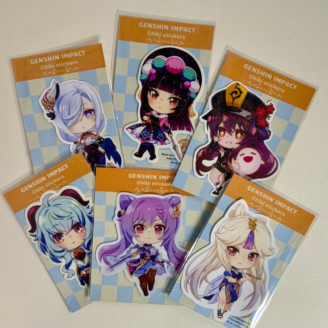 Genshin Impact Chibi Stickers Liyue - Etsy