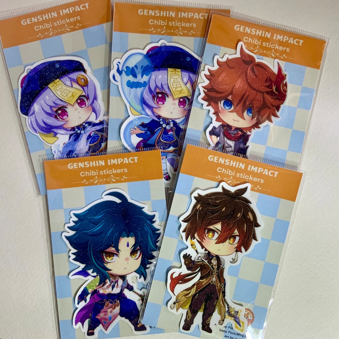 Genshin Impact Chibi Stickers Liyue Characters and Childe - Etsy
