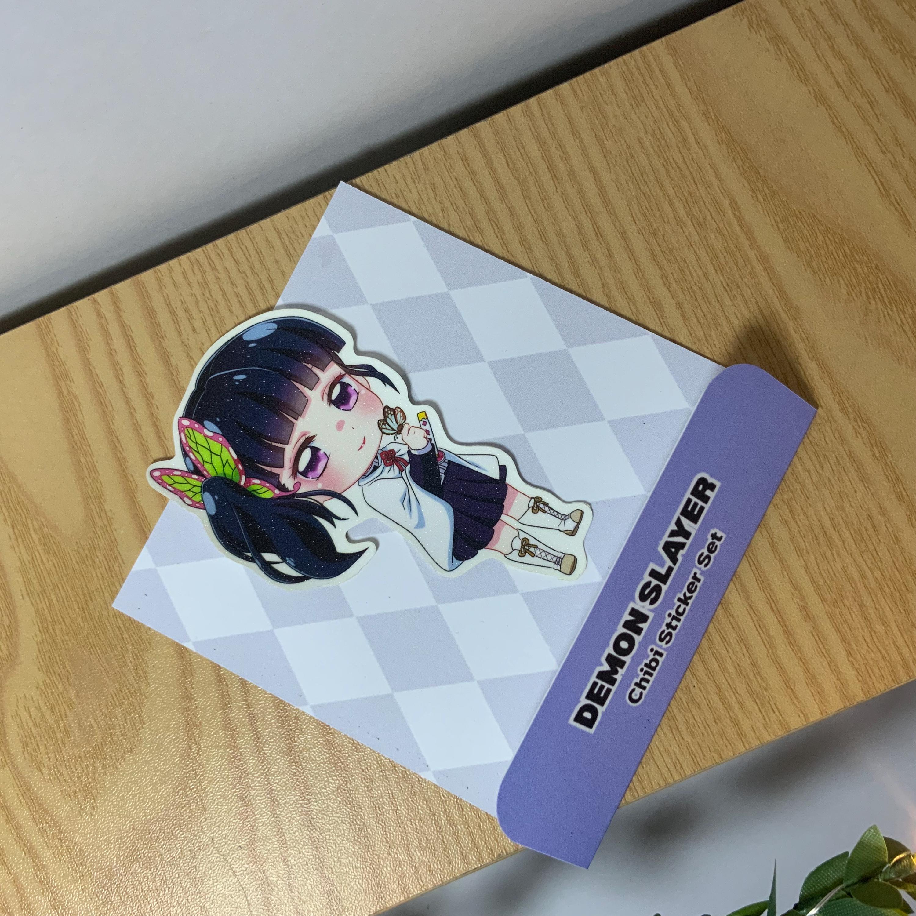 Demon Slayer Chibi Sticker Set Vinyl With Glittery Phototop Tanjiro ...