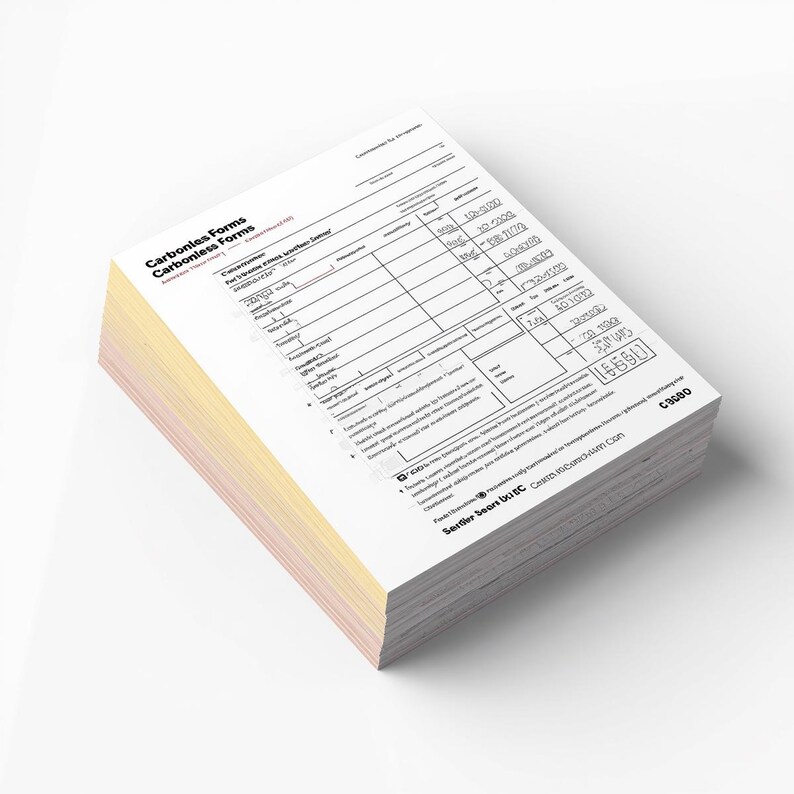 Custom Carbonless Invoice Forms 11x8.5 NCR, Same Day Shipping, Receipt ...