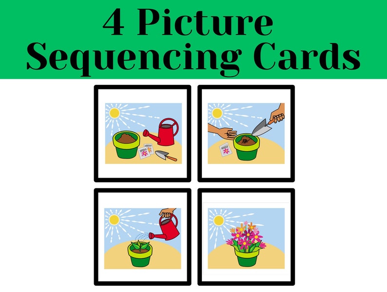 Sequencing Materials 4 Picture Sequencing Card | Flash Cards ...