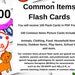 Flash Cards Printable 100 Common Objects | Flash Cards I Assessments ...