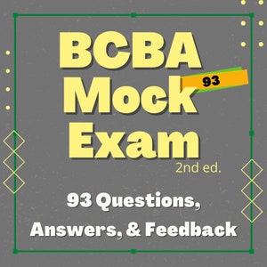 BCBA Mock Exam Bundle 93 Questions BCBA Study BCBA - Etsy