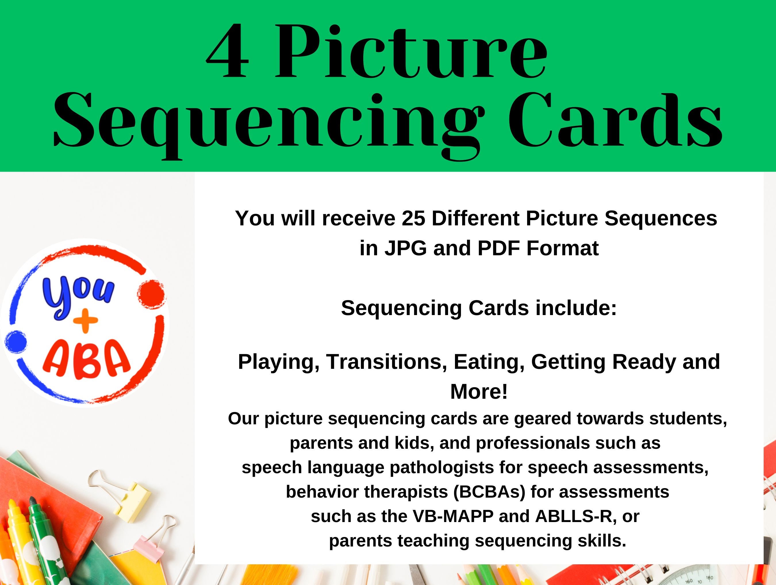 Sequencing Materials 4 Picture Sequencing Card | Flash Cards ...