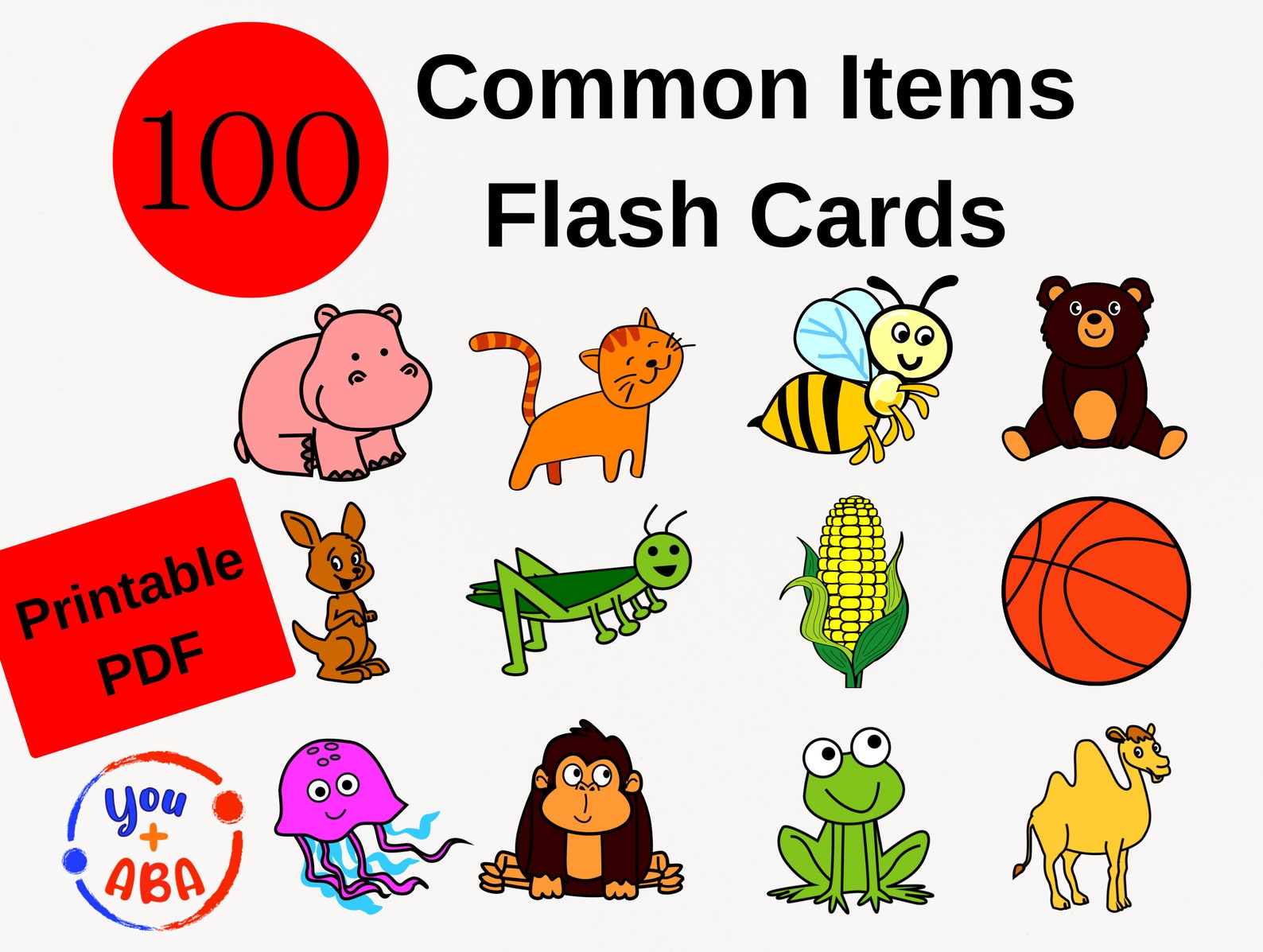 Flash Cards Printable 100 Common Objects | Flash Cards I Assessments ...