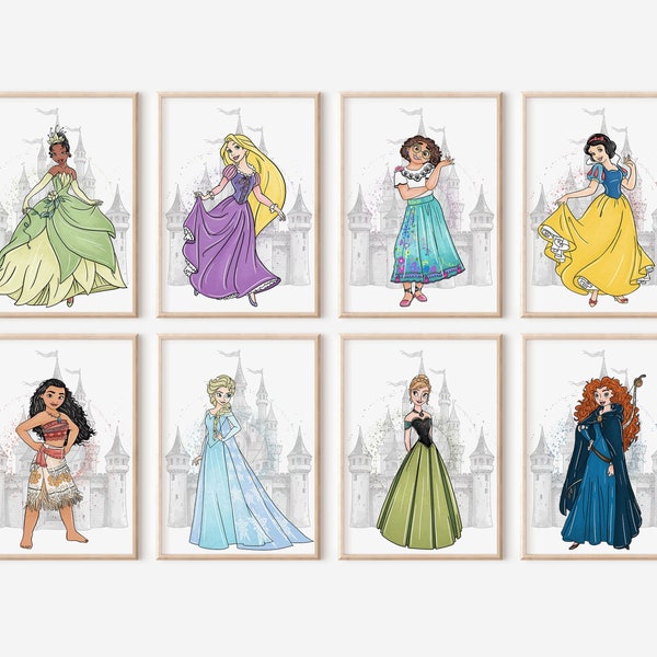 Princess Set Wall Art - Etsy