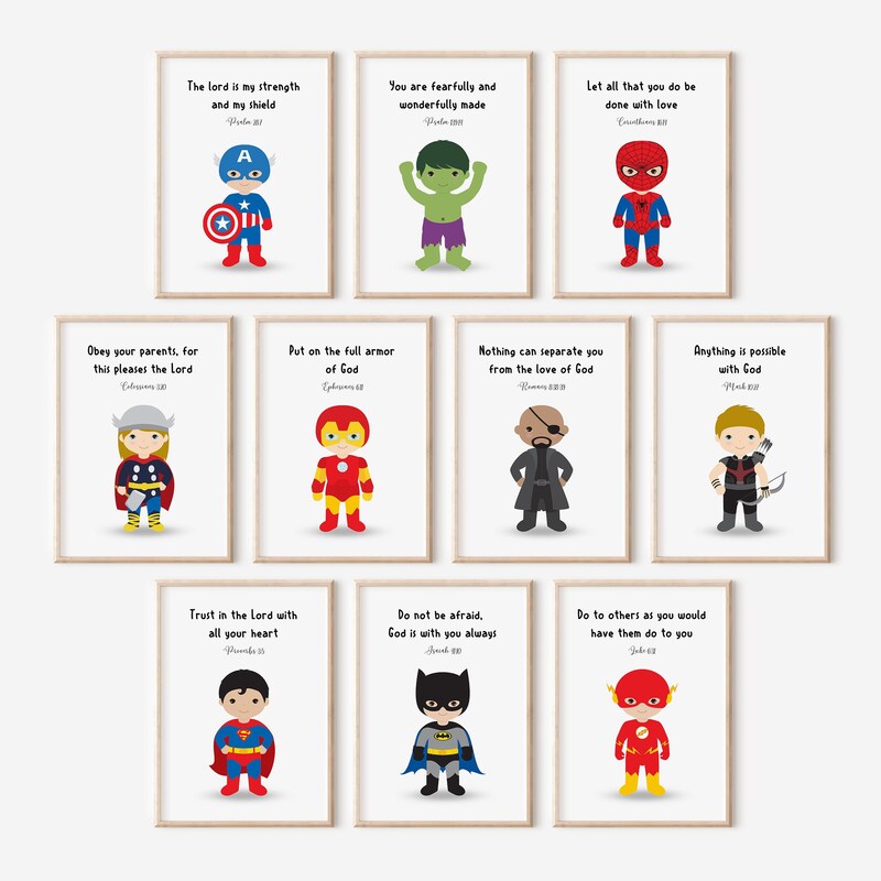 Superhero Posters - Etsy UK