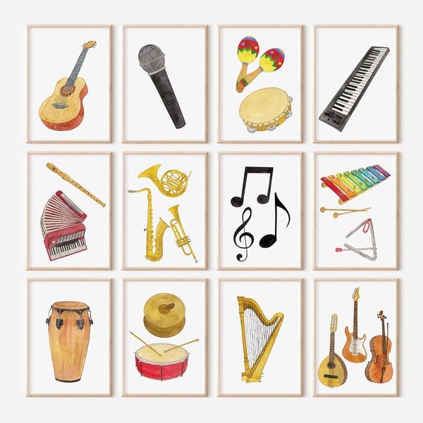 Musical Instrument Prints - Etsy