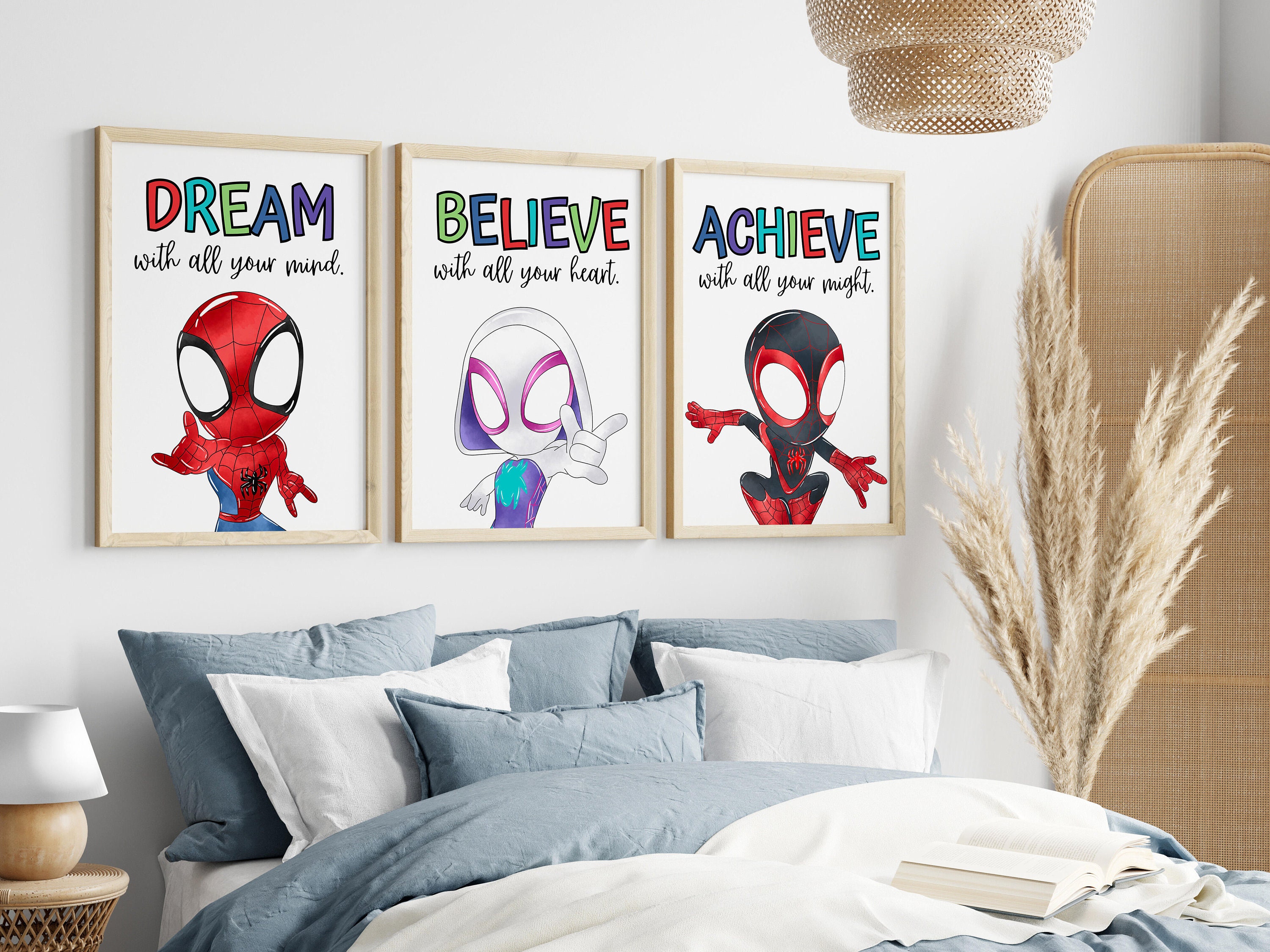 Superhero Affirmation Prints: Set of 3 Kids Room Posters (digital ...
