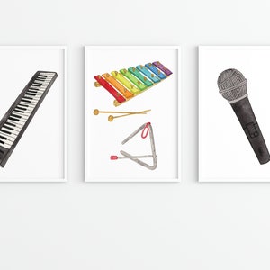 Set of 12 Watercolor Music Posters, Classroom Decor, Education ...